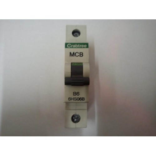 Crabtree Loadstar 6HS06B 6a Single Pole Mcb